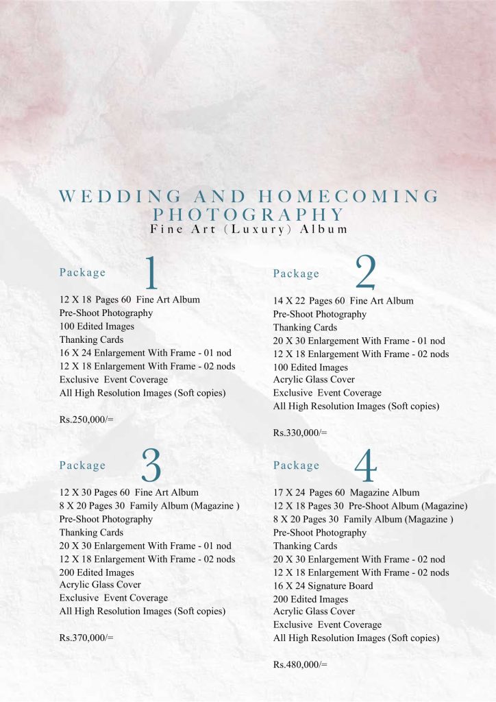 Pricelist 2023 - Editing Table Studio